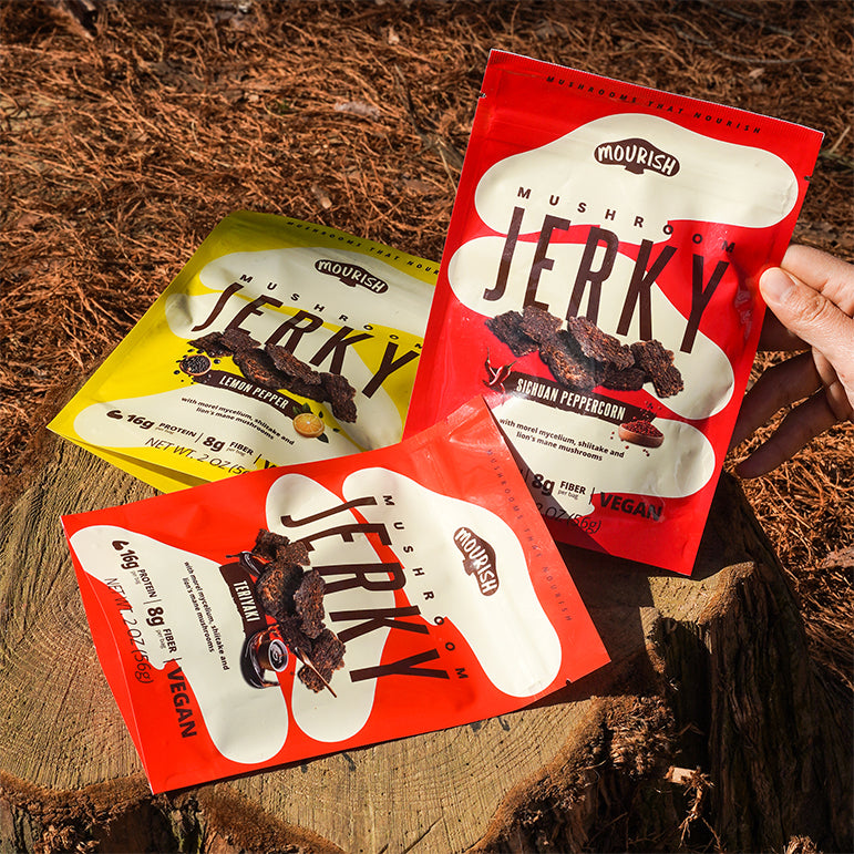 Mourish Vegan Mushroom Jerky - Mushroom Jerky Variety Pack